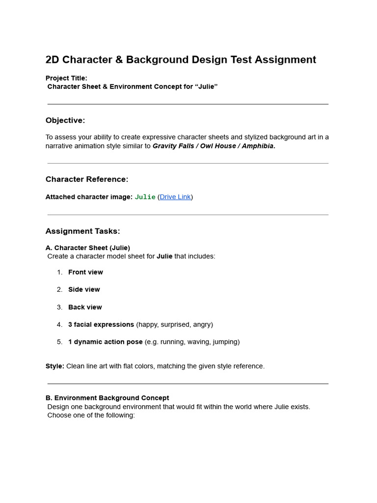 2D Artist Test | PDF