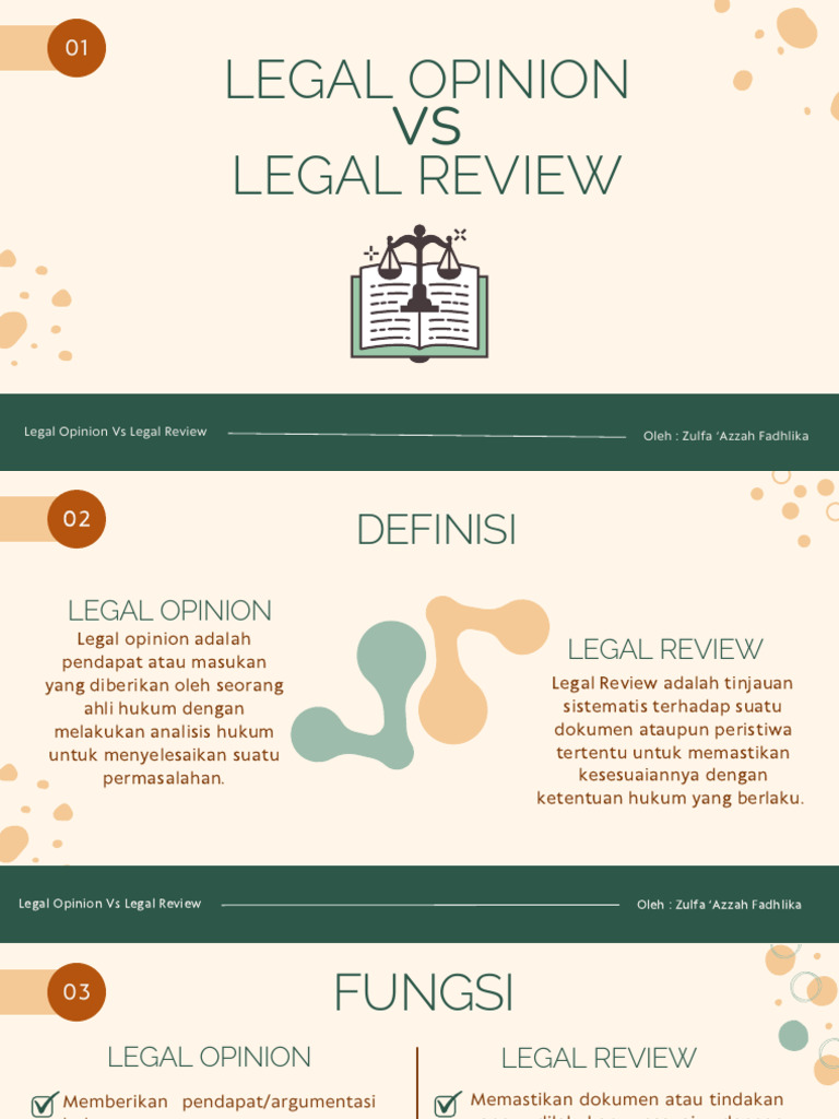 Legal Opini Vs Legal Review | PDF