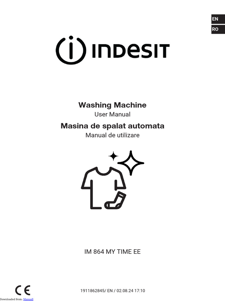 Indesit IM 864 User Manual | PDF | Washing Machine | Laundry