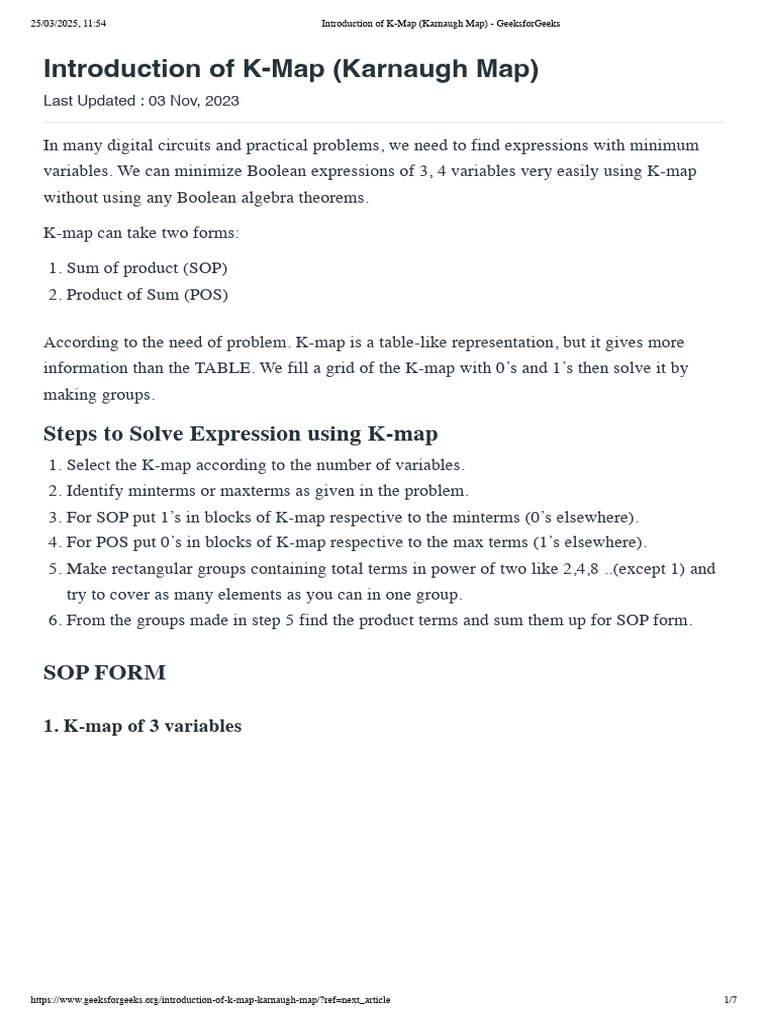 K-map Tutorial for Boolean Minimization | PDF | Abstract Algebra ...