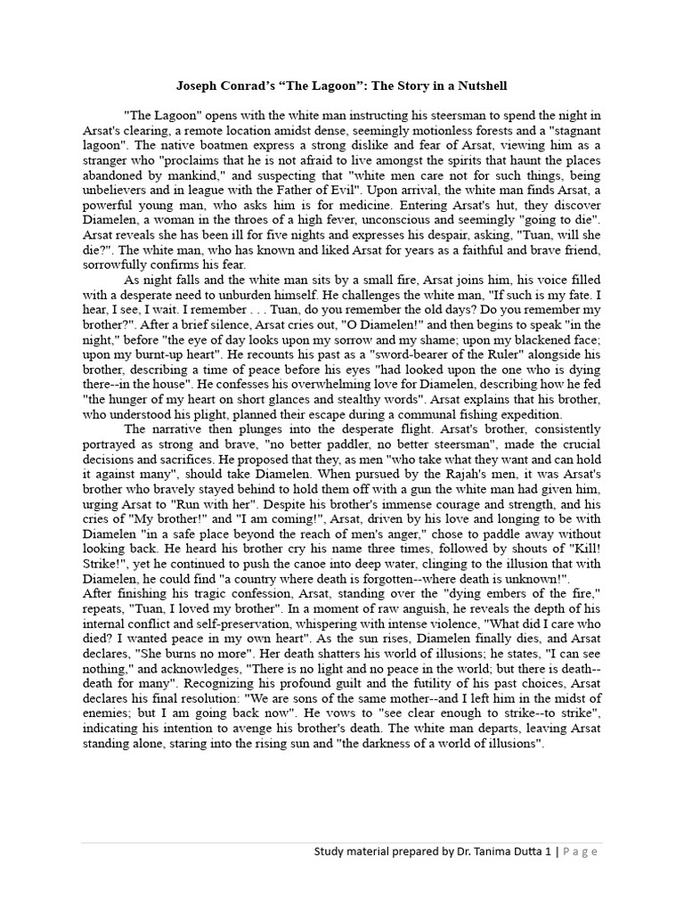Summary of Conrad's "The Lagoon" | PDF | Joseph Conrad | Conscience
