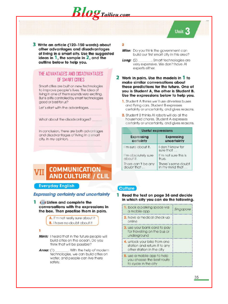 Global Success 11 - Unit 3 | PDF