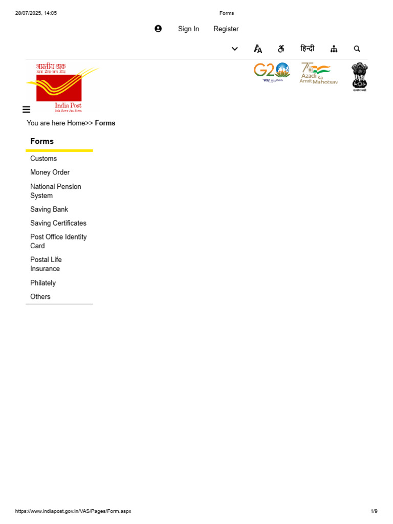 India Post Office Forms Download Guide | PDF