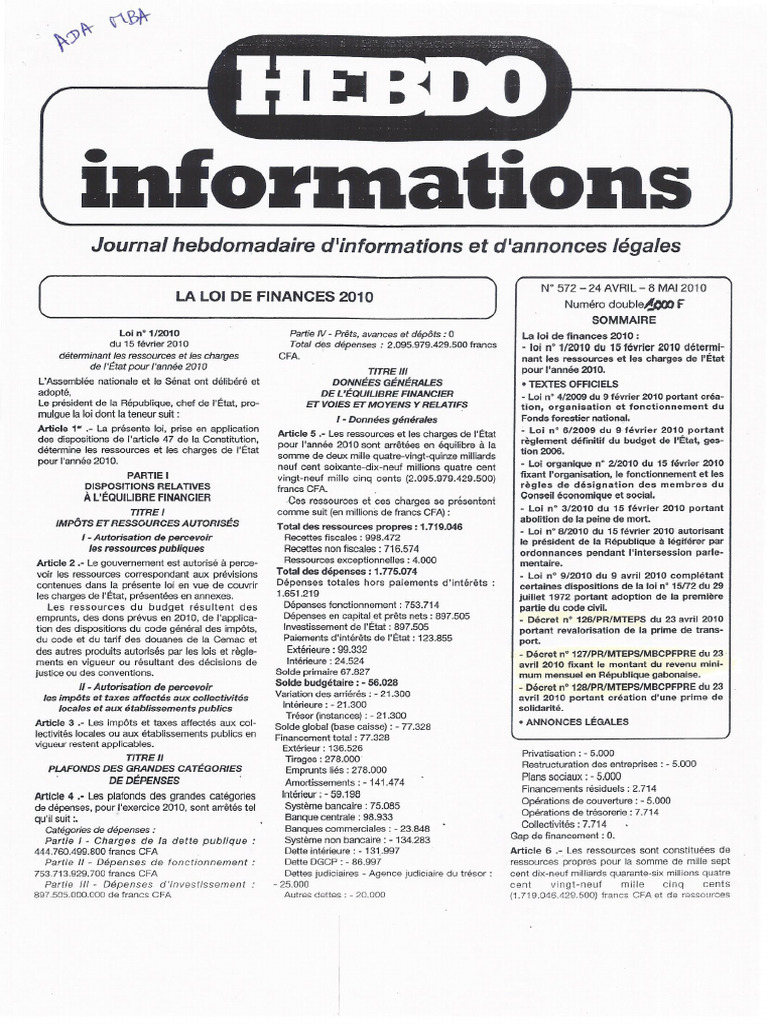 Décrets Revalorisation Prime de Transport Et Salaire Minimum | PDF