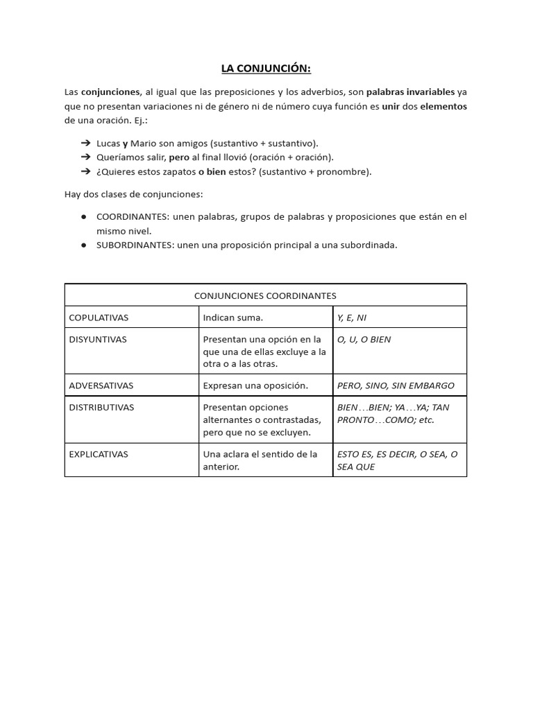 La Conjunción | PDF