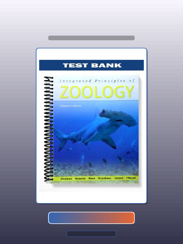 Integrated Principles of Zoology 15th Edition by Hickman Official Test ...