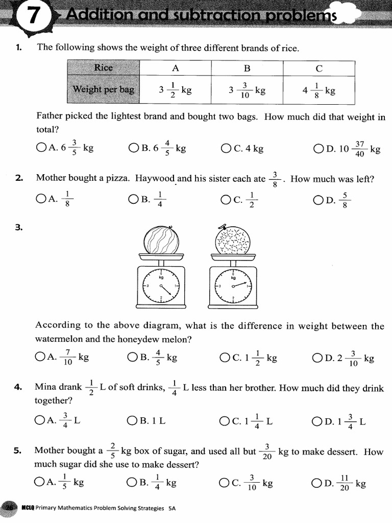 07 Addition and Subtraction Problems | PDF