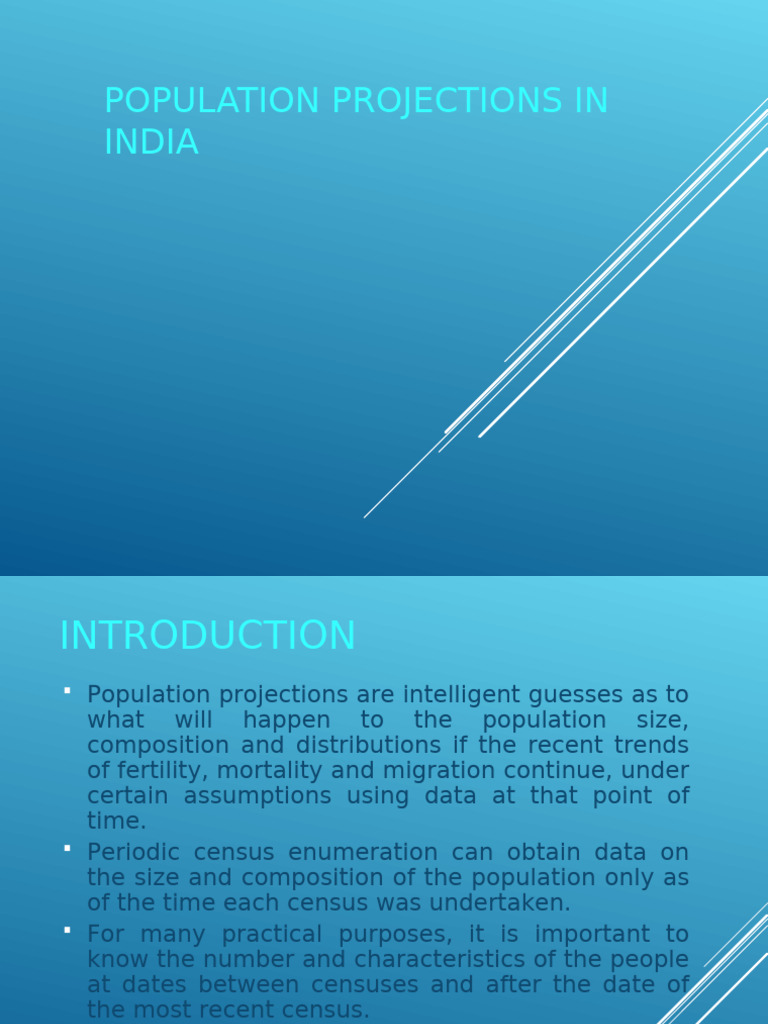 India Population Projections Overview | PDF | Census | Total Fertility Rate