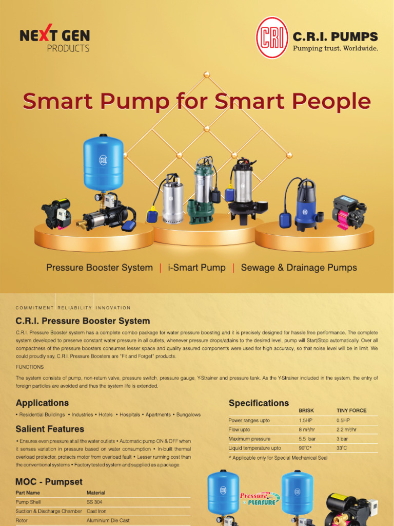 Booster Pumps - MHBS - CRI | PDF