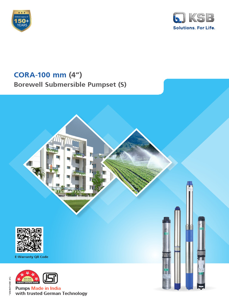 KSB Borewell | PDF | Hydraulic Engineering | Hydraulics