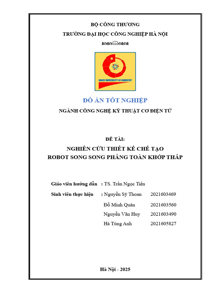 Robot Song Song Phang Toan Khop Thap | PDF