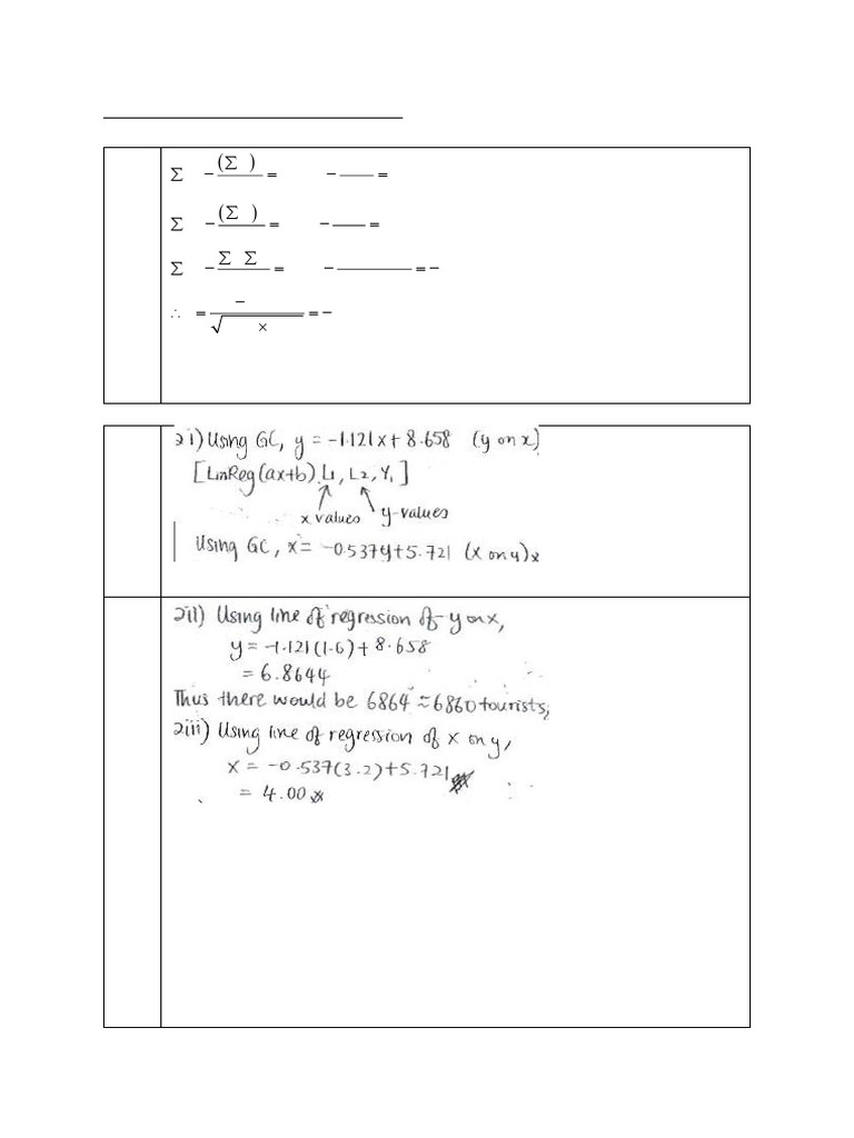 Correlation - Regression Solutions 2023 (RVHS) | PDF | Linear Regression | Regression Analysis