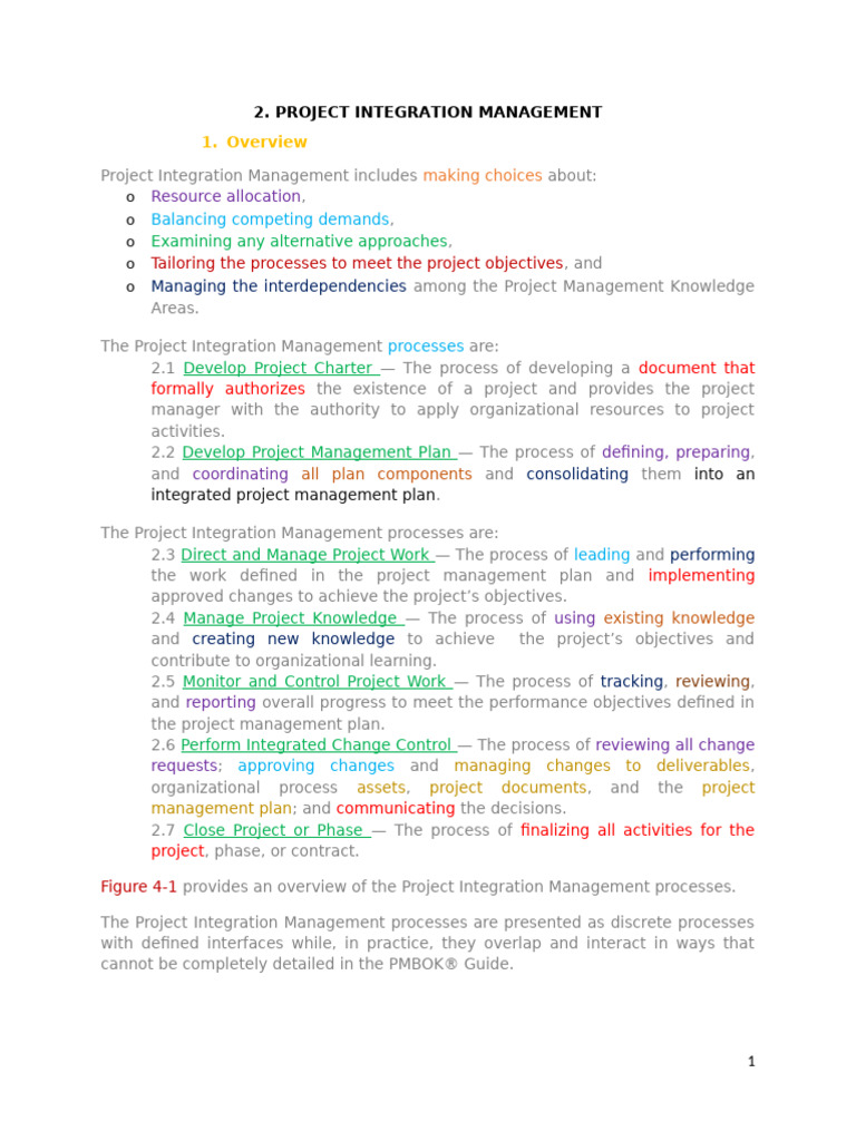 2 - Project Integration Management | PDF | Project Management | Software Development Process