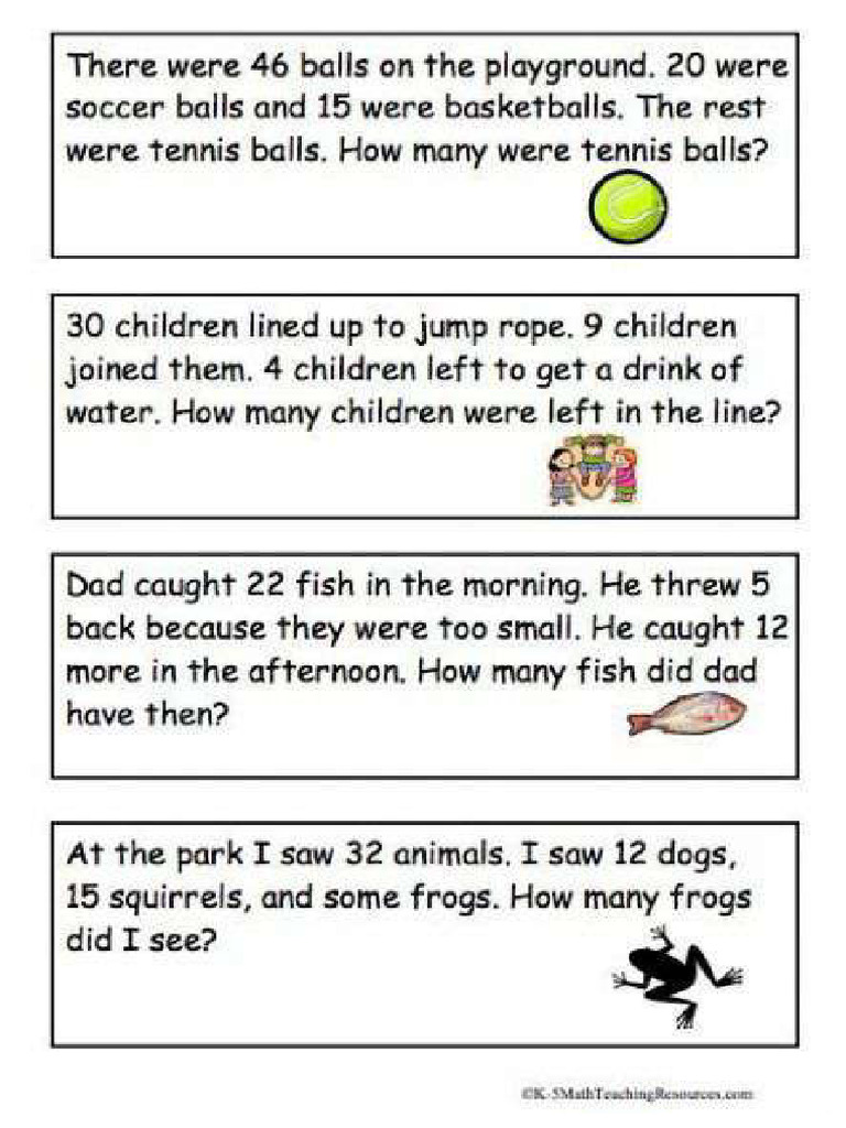 2nd Grade Math Problem Solving Worksheet 2 | PDF