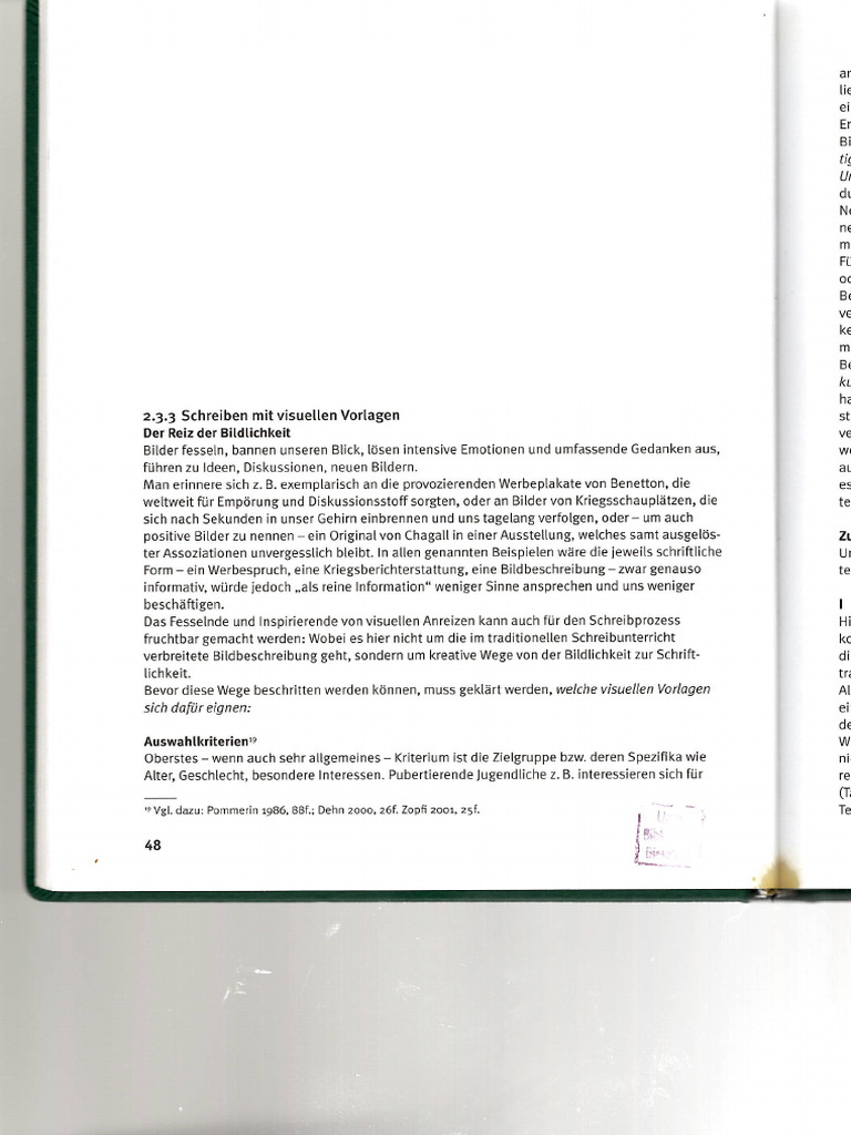 Schreiben Mit Visuellen Vorlagen Aus Wolfrum 2010 | PDF