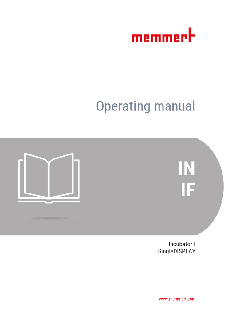 Memmert Incubator I Operating Manual | PDF | Electricity | Electrical ...