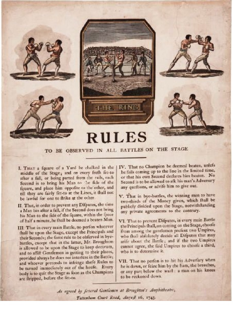 (1743) Boxing Rules - Jack Broughton | PDF