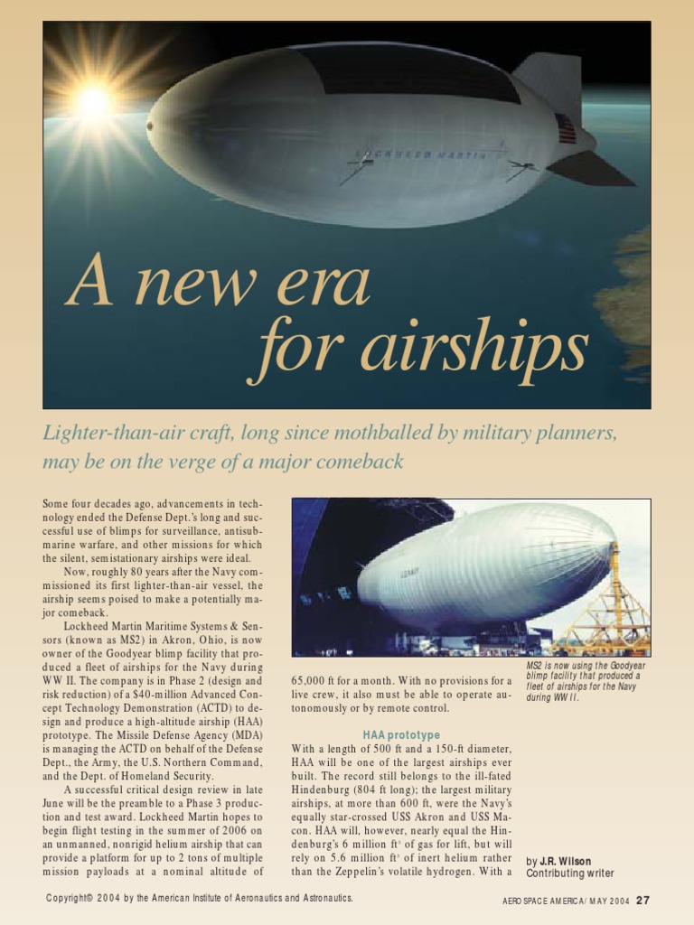A New Era For Airships | PDF | Airship | Aircraft