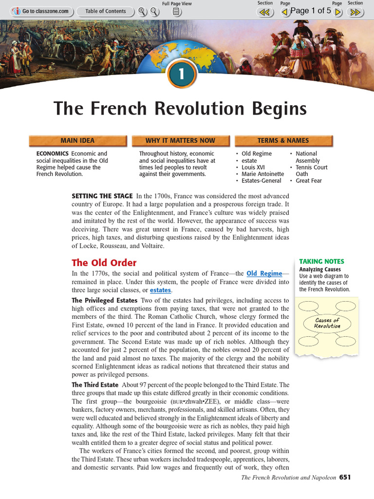 W5E23AAD The French Revolution Begins | PDF | Cost Of Living | French ...