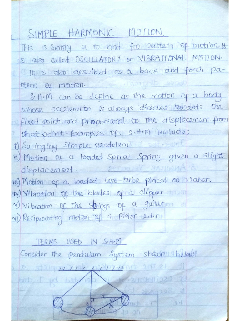 Simple Harmonic Motion | PDF