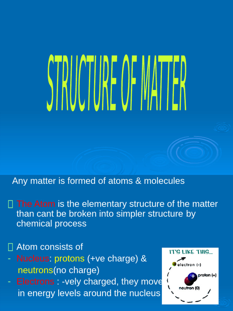 01 - Structure of Matter | PDF | Chemical Bond | Crystal Structure