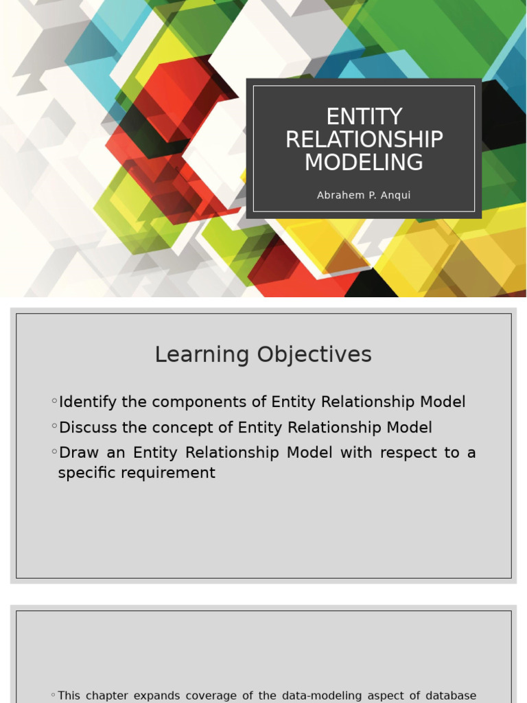 Lecture 3 Entity Relationship Modeling | PDF | Conceptual Model | Computing