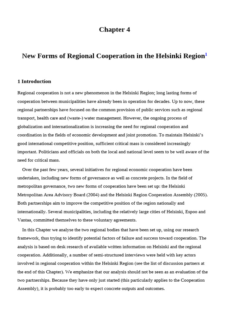 Empowering Metropolitan Regions Through New Forms ... - (4 New Forms of ...