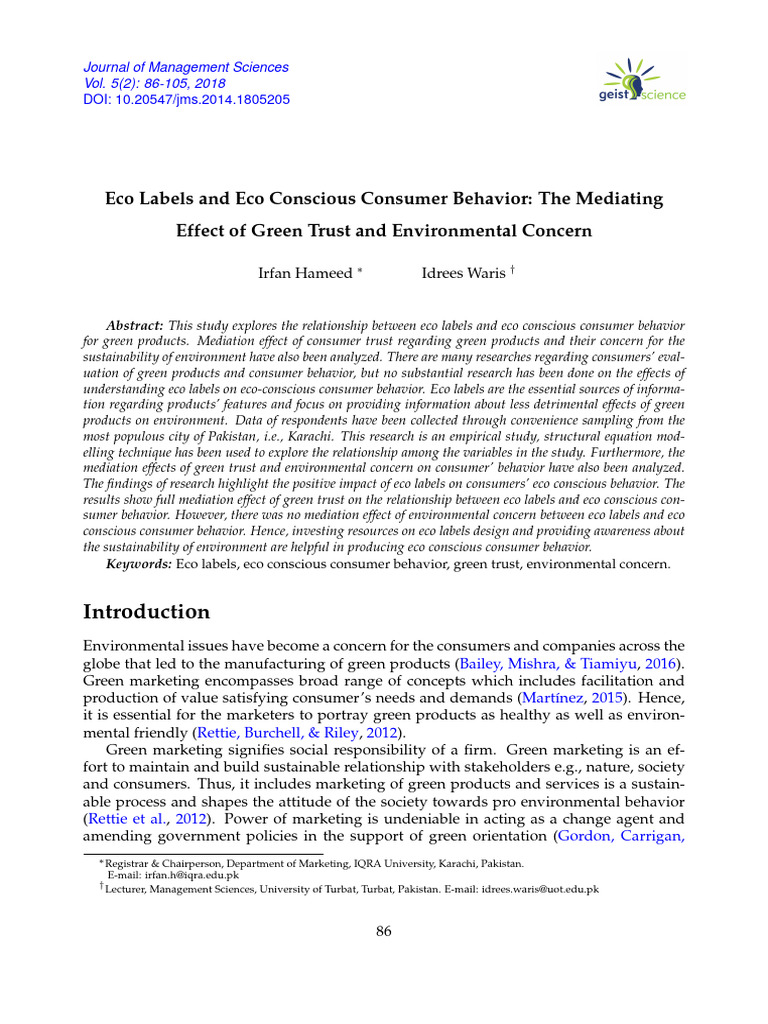 Eco Labels and Eco Conscious Consumer Be | PDF | Attitude (Psychology ...