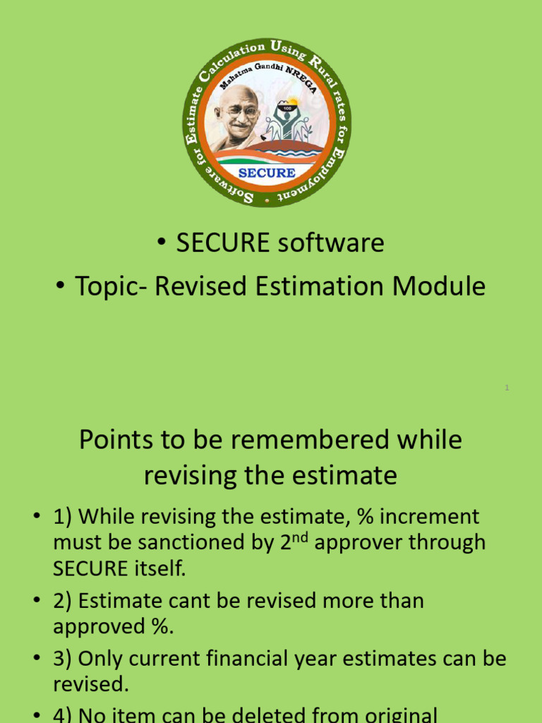 Revised Estimation Process in SECURE | PDF | Software | Computing