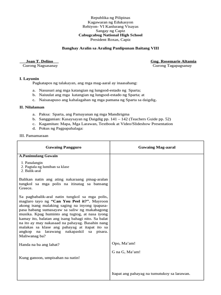 Lesson Plan Predemo | PDF