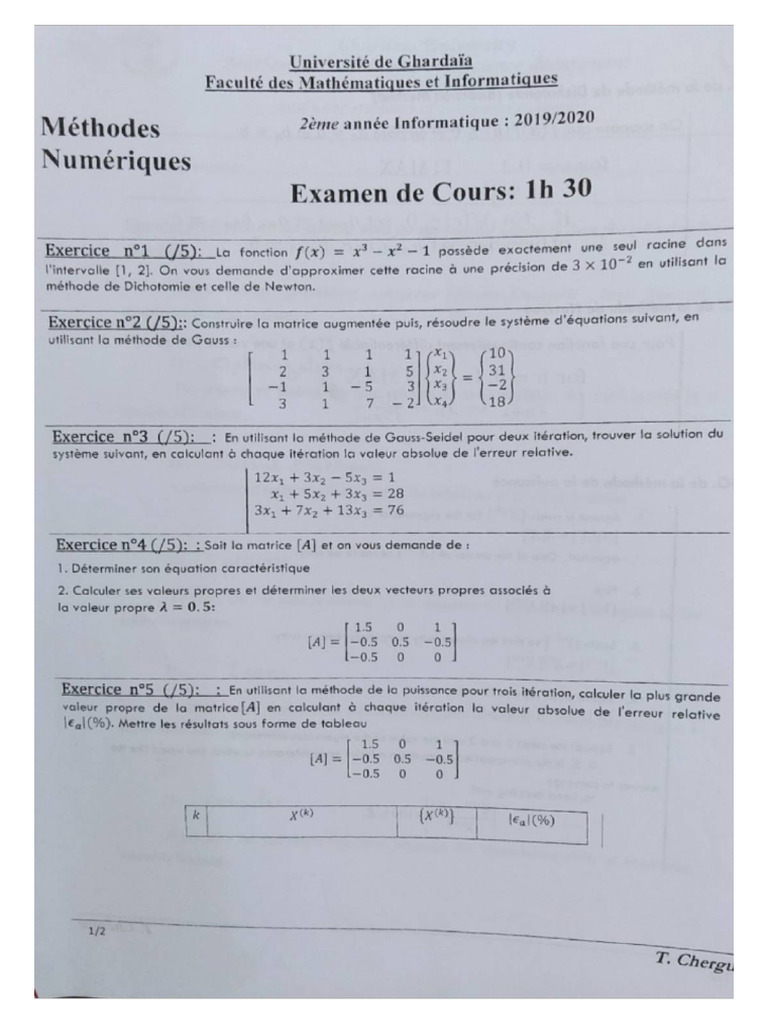 Méthode Numérique | PDF