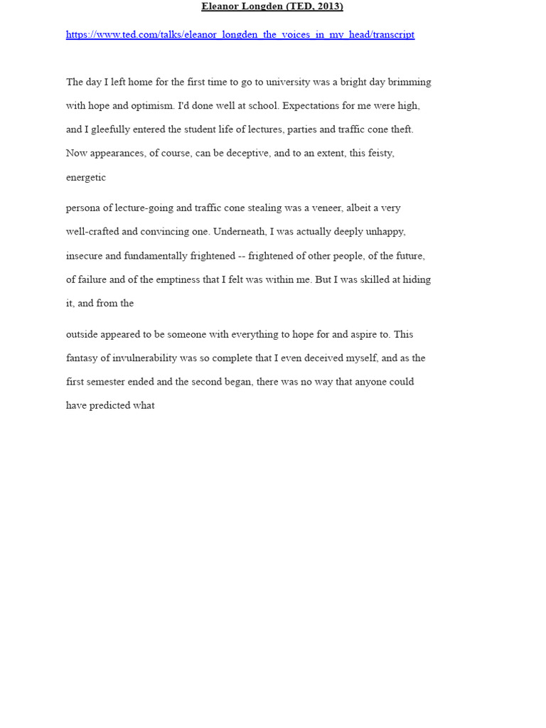 Eleanor Longden | PDF | Psychology | Mental Health