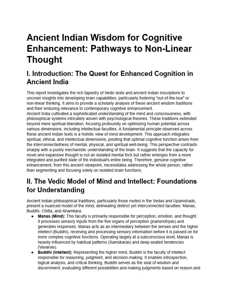 Vedic Brain Development Inquiry | PDF | Brahman | Mind