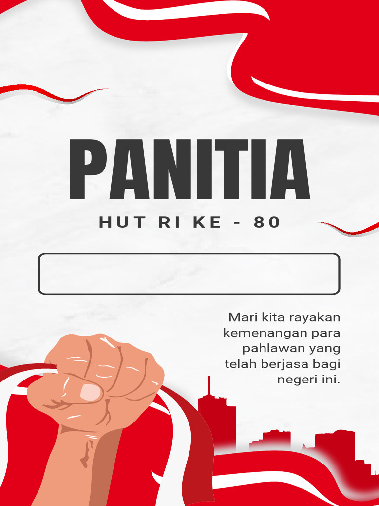 Merah Putih Modern Tanda Pengenal Panitia Kemerdekaan Republik ...