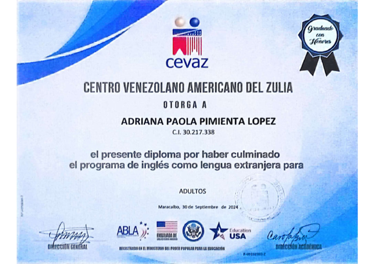 Certificado CEVAZ | PDF