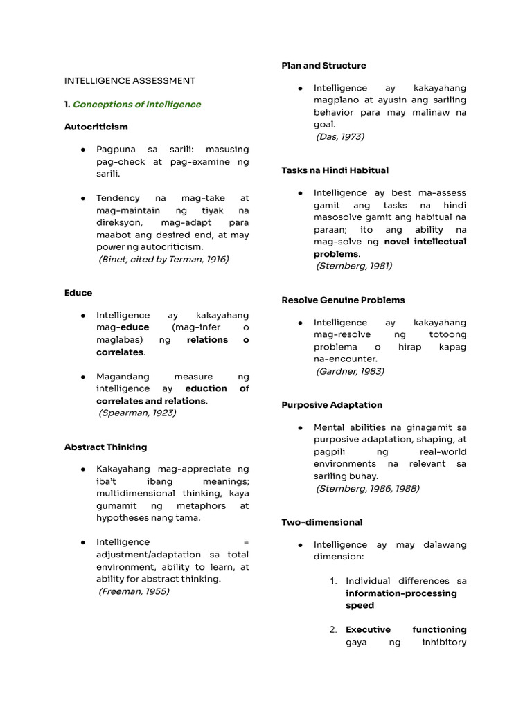 Intelligence Assessment | PDF