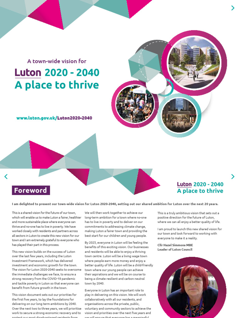 Luton 2040 Strategic Vision | PDF | Cost Of Living | Poverty