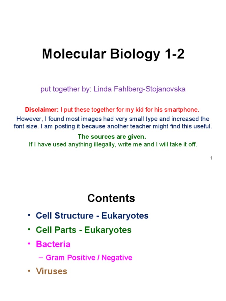 Molecular Biology 1-2 | PDF | Cell Membrane | Staining