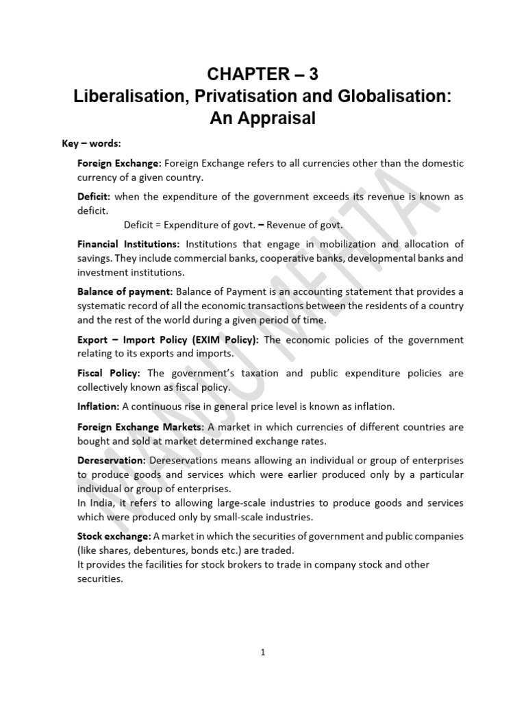 CH 3 (LPG An Appraisal) Que Ans | PDF | World Trade Organization | Taxes