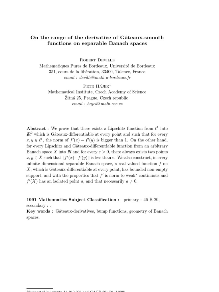 Gat Rang | PDF | Continuous Function | Banach Space