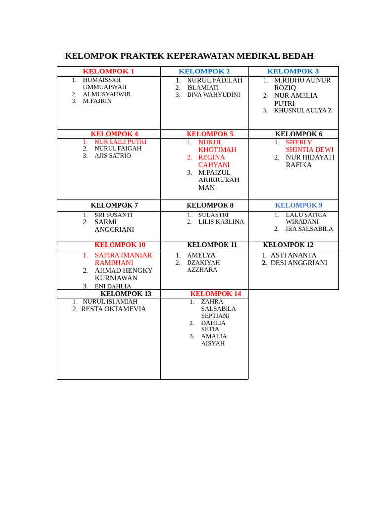 Kelompok Praktek Keperawatan Medikal Bedah | PDF