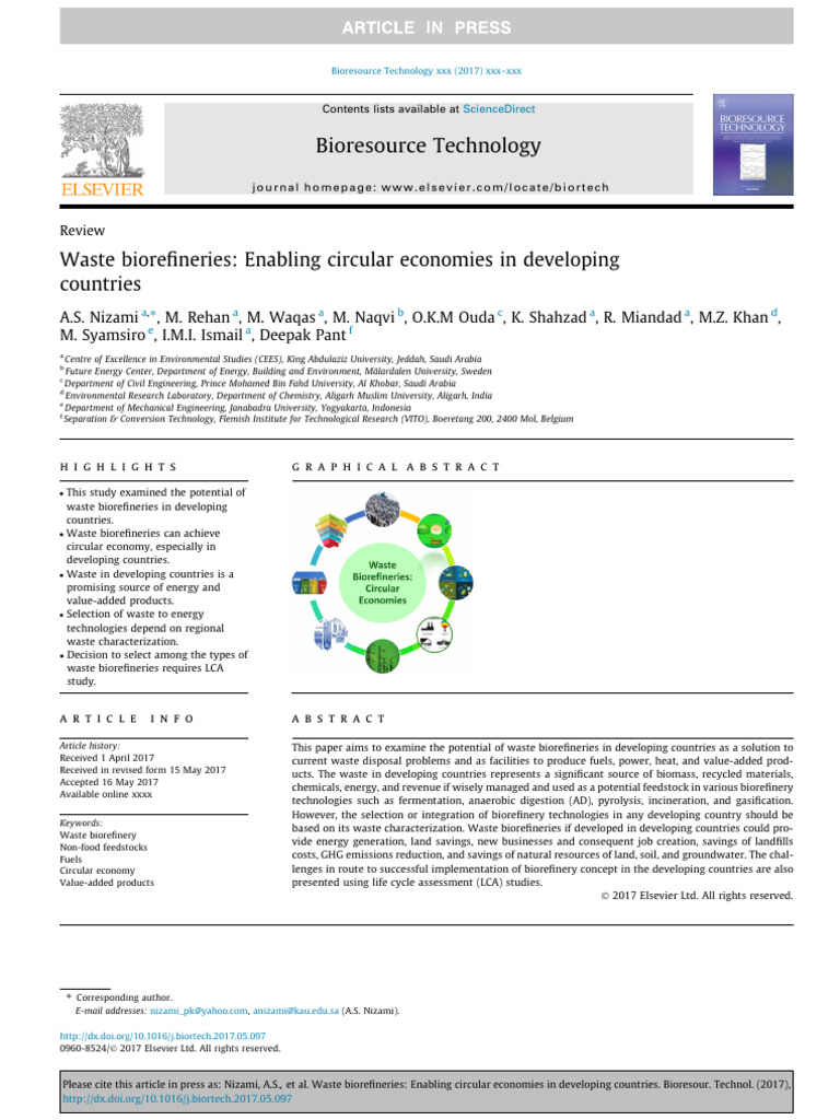 Waste Biorefineries Enabling Circular Ec | PDF | Biorefinery | Waste