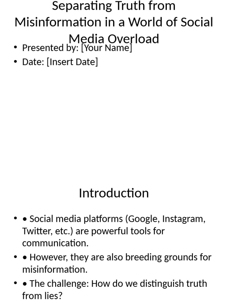 Separating Truth From Misinformation | PDF | Human Communication | Mass Media