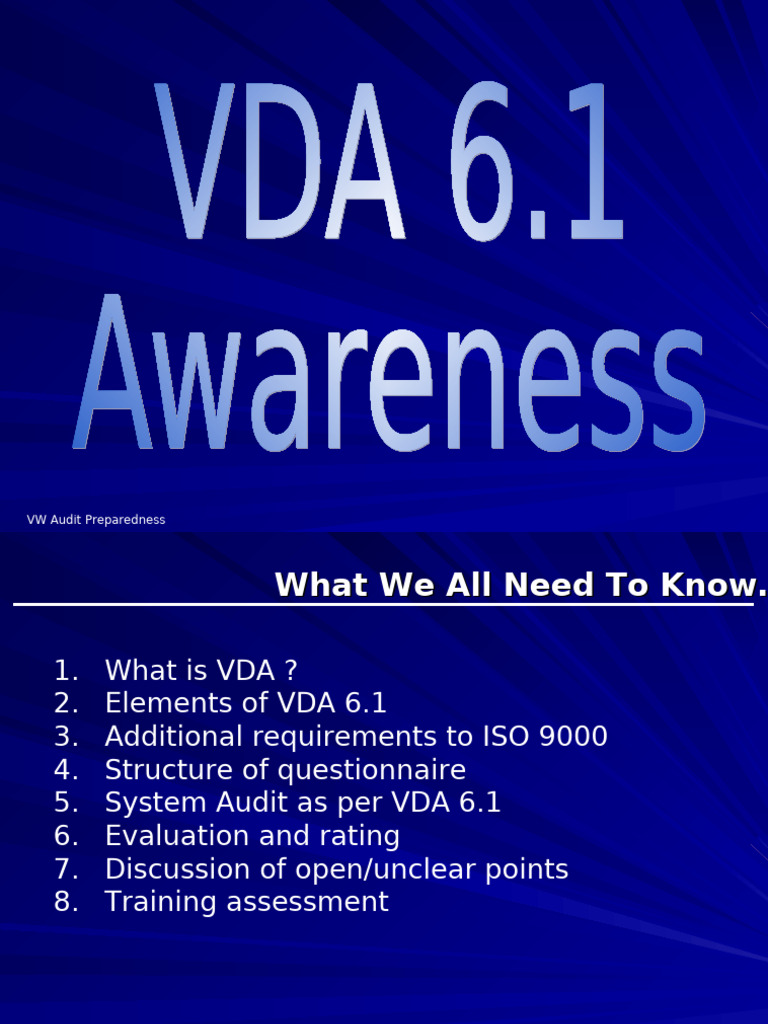 VDA 6.1 Audit Preparedness Guide | PDF | Audit | Quality Management System