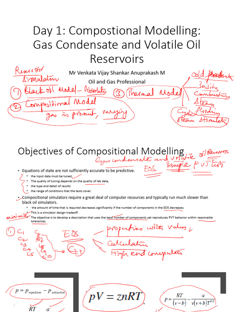 Day 1-Compositional Modelling-Gas Condensates and Volatile Oil ...