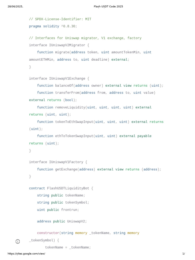 Flash USDT Code 2025 Updated | PDF | Computer Programming | Software ...