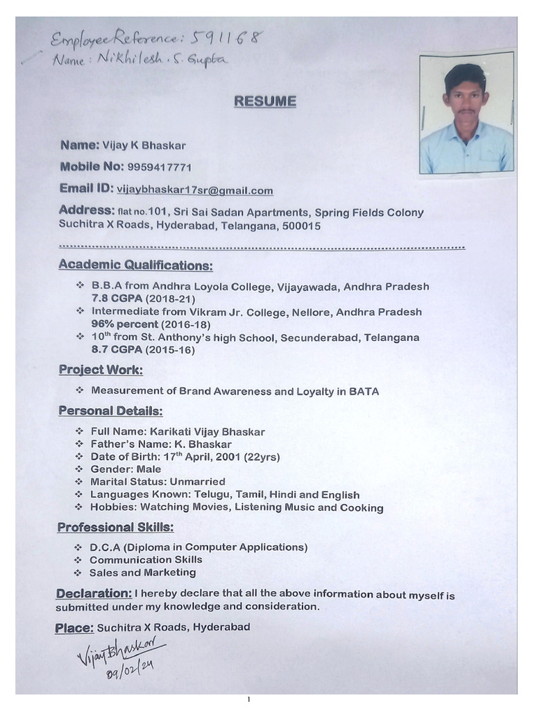 Vijay Resume | PDF