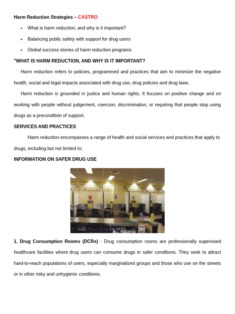 Harm Reduction Strategies Explained | PDF | Addiction | Opioid Use Disorder