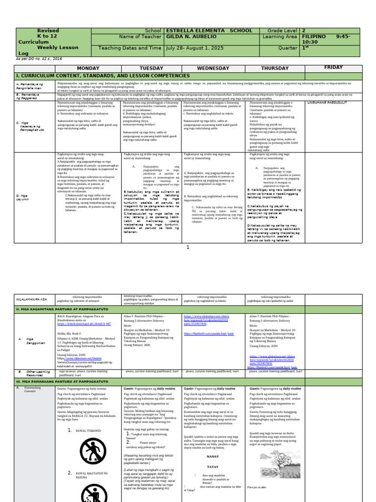 Dll-Filipino 2 q1 - w7 | PDF