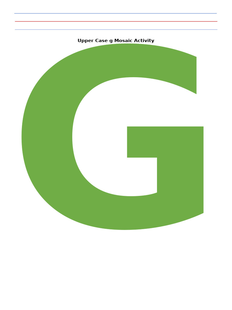 Upper Case G Mosaic Activity | PDF